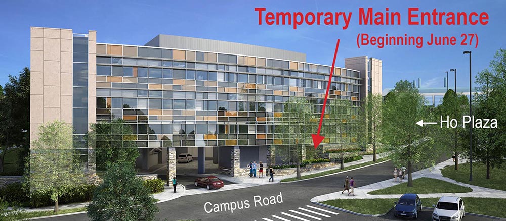 ) on Campus Road, near the College Ave. intersection. Drive past ...
