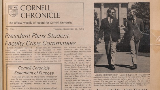 First editor recalls Chronicle’s creation 50 years ago | Cornell Chronicle